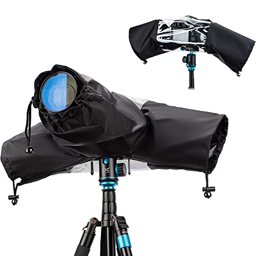 JJC カメラレインコート レインカバー カメラ+レンズのサイズ≤18x14x34cm ソニー Sony A7V A7RVなど用 二重防水 防雨・適用キャノン、オリンパス、富士フィルム、ニコン、ソニー、パナソニックなどのほぼの機種。カメラ+...
