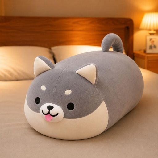 [サイズ]: (約)幅25x長さ50x高さ16cm 本体重量:0.75KG [素材]側地:ポリエステル95% ポリウレタン5% 中綿:ポリエステル100% 可愛い顔をしている柴犬クッションです。スマイルな顔を見て、悩みがすぐなくなり、癒され...