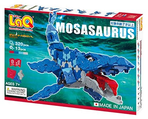 ダイナソーワールドに人気恐竜モササウルスが登場! メインの「モササウルス」はチェーンテクニックとボールジョイントパーツを使った可動が魅力! 口やヒレを動かせます。 【つくれるモデル】は6種類! サイカニア、アーケオプテリクス、ブロントサウル...