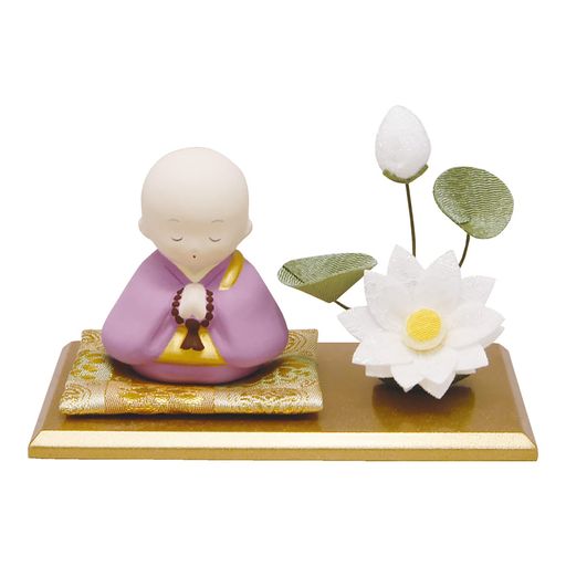 サイズ:お坊さん/約奥4.3x幅5.5x高6.5cm(40g) 蓮/約奥6.5x幅8.0x高9.0cm(10g) 座布団/約縦7.0x横7.3x厚0.7(4g) 台/約縦10.0x横14.0x高0.8cm(65g) セット/約高9.8cm ...