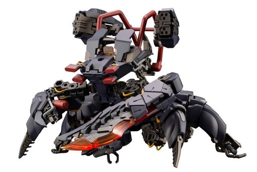 (C) KOTOBUKIYA 格闘戦を重視した「第一形態」から機動力重視の「第二形態」へのシステムコンバートが可能。 左腕バイティングシザースに装備されたICSは発生器が展開しエフェクトパーツを取り付けることで使用時を再現可能。 左腕の バ...