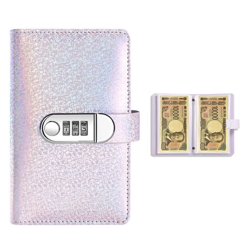 【100 万円貯金をサポート】50 ページ両面使用でお札 100 枚収納可能。100 万円貯金目標の達成を、見える化して楽しくサポートします。 【3 桁ダイヤルロックで安全】自由に設定できる暗証ロック付き。大切な現金やへそくりをしっかり守り...