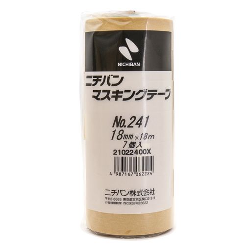 【サイズ】幅18mmx18m巻 【入数】7巻入 【基材/粘着剤】和紙/ゴム系 【厚さ】0.096mm 【粘着力】1.18N/10mm 【引張強度】40.4N/10mm 18mmx18m 7巻入り