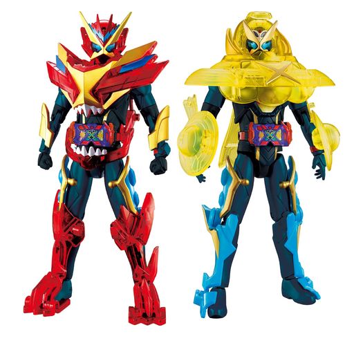 往年のフィギュアシリーズ『装着変身』が、最新の造形・可動フォーマットを纏い、『装着変新』として”新”生! その第3弾が登場! スーパーガッチャード用の「ベースボディ」と、レベルナンバー10のケミー「エックスレックス」「ユーフォーエックス」と...