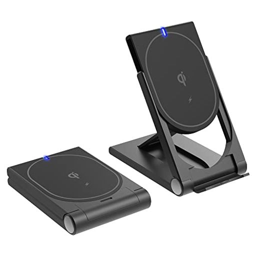 ワイヤレス充電対応のiPhone/スマートフォンを置くだけで充電できるワイヤレス充電器。平置き、立て掛け(縦置き、横置き)で充電可能な2WAYタイプ。USB電源ケーブル付き。 スペースを取らず、折りたたみ時はコンパクトで持ち運びに便利。ワイ...