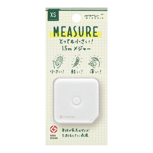 とっても小さいステーショナリーシリーズ、機能性の高さを追求したメジャー。 縦横38mmのコンパクトボディながら1.5mの計測が可能。 巻き癖が付きにくく、伸び縮みが少ない「グラスファイバーテープ」を使用しているので使い心地も抜群です。 【素...