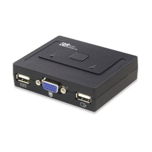 形状:据置型 / モニタIF:D-Sub / コンソールIF:USB / 切替方式:ホットキー/本体スイッチ 接続台数:2 / オーディオ機器:x / ケーブル:○ / ACアダプタ:x