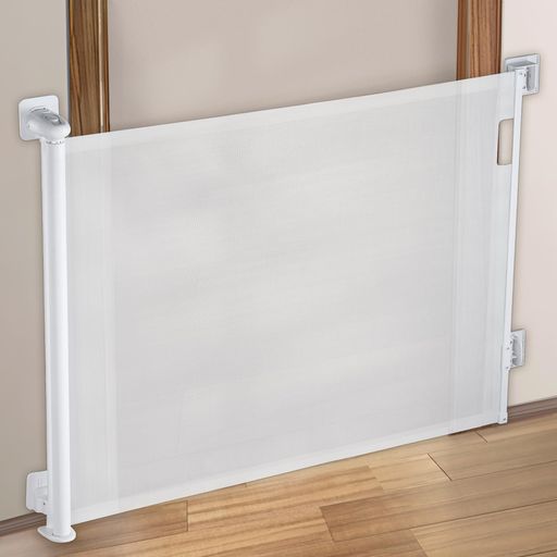 【ロール式ベビーゲート】本体のサイズ(幅X高さ):210x86cm、最大は210cmまで伸びることができます。ロール式ベビーゲートは、1.6メートル以内の様々なドア幅に適しています。無味無毒のPVCコーティングパワーネットを使用しているので...