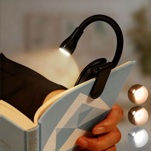 3色ステップレス調光・360°回転 【柔軟なクリップ設計で、多シーンに対応!】製品は高精度クリップ構造を採用し、開閉角度が最適化されています。ベッドの手すり、机の縁、譜面立てなど多様な場所にしっかり固定できるだけでなく、挟持物に押し付け傷を...