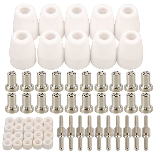 20個ニッケルメッキプラズマチップノズル拡張参照番号:18866L ニッケルメッキ電極10個-拡張参照番号:18205L シュラウドセラミックカップ10個参照番号:18204 20個ガスリングNo:18785 PT-31JG-40とWSD-...