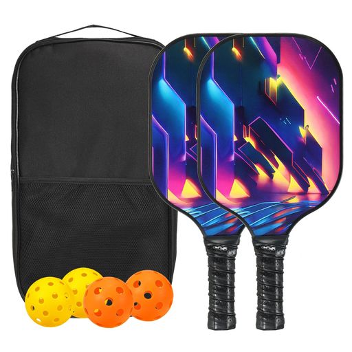 完璧な強度と剛性素材-このピクルボールパドルは、完璧な強度と剛性を持つ複合ポリマーコアを使用しており、軽量で、素敵なバウンスを提供し、ボールの偏向を減らし、投球パフォーマンスを向上させます。ピクルボールパドルは、優れたコントロールとパワーの...
