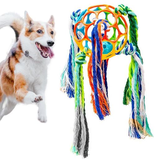 アウトドア 【優れたデザイン】このようなペットのボールおもちゃは多色のロープを持って、摩擦に強くて、噛んで、ペットの遊びに対して良好な視覚吸引力を持って、犬の遊びの興味を引きます。犬用玩具ボールは直径9.8cmで、柔軟性の高いTPU素材を採...