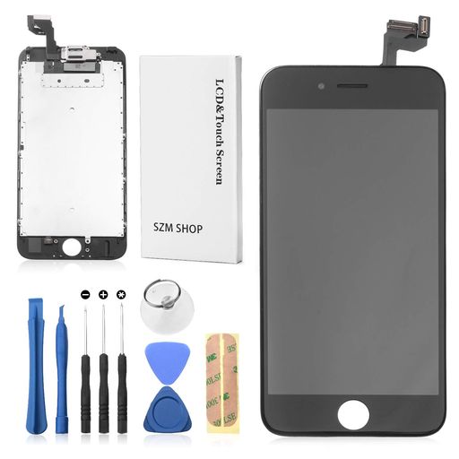 修理参考動画のURLは説明書に書いてありますが、説明書が付属していない場合、当店とご連絡お願いいたします。 表示トラブル、LCDスクリーン割れ、故障したピクセル、配色のトラブル、スクリーンの破損等のトラブルを修復できます。ホームボタンのみ元...