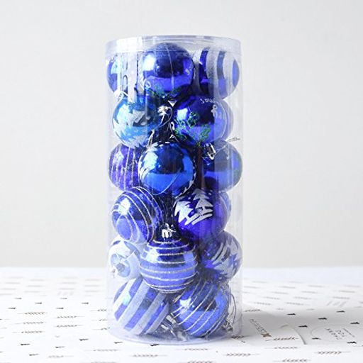 セット内容:ボール24個。サイズ:6cm。重量:0.35kg。材質:プラスチック。 クリスマスのデコレーションやツリーに欠かせないオーナメント。 可愛らしいデザインが楽しい雰囲気を演出し、クリスマスを一層華やかにします。 小さなクリスマスツ...
