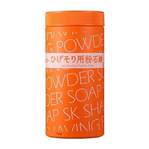 豊かな泡たちで、泡持ちがよいです。 ザ・ひげそり用粉石鹸!