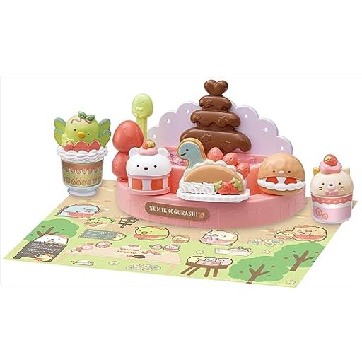 氷水とお湯で何度でも色変わり遊びが楽しめる『かわるカラー』シリーズより、 「かわるカラーすみっコぐらしふしぎなチョコフォンデュ&amp;スイーツセット」が登場! 氷水にディップするとすみっコたちが作ったふしぎなスイーツドールがチョコ色に変わ...