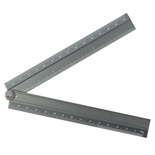 ➡️【商品規格】1つの定規。材質:アルミニウム合金。サイズ:195 x 68 x 10 mm、長さ:15 cm-30 cm。 ➡️【精度が正確】計算尺の目盛りは明確で正確なので、読み取りや測定が簡単です。中心軸に角度インジケーターがあり。縮...