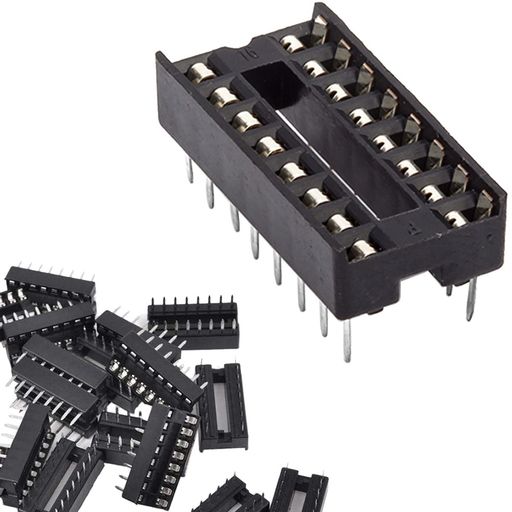 製品: 製品名: DIP IC ソケット、各サイズ (約) 20 x 10 x 8mm / 0.79 x 0.39 x 0.31in (L x W x H)、ピン: 16、ピッチ: 2.54mm / 0.1in 、列から列までの距離:7.5...