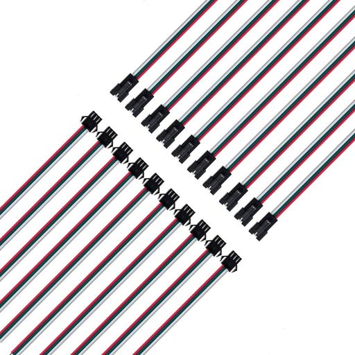 「製品」JST SM 3ピンプラグ、メスとオスコネクター。パッケージでBTF-LIGHTINGのブランドを確認してください。 「材質」このコネクターは外部でPVCの材質、そして、内部は錫メッキ銅の材質であります。 「セット」10ペアLEDコ...