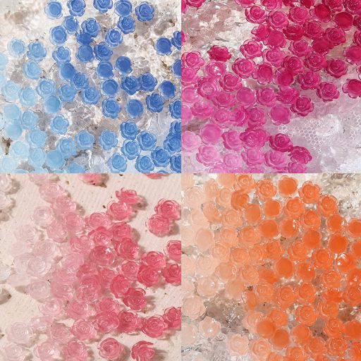 【色が変わるネイルアート】色が変わるネイルアクセサリーセットには、色が変わる花が合計で約200個、各色が約50個、合計で200個含まれています。必要に応じて組み合わせることができます。 【特別な色が変わるデザイン】この色が変わるネイルアート...