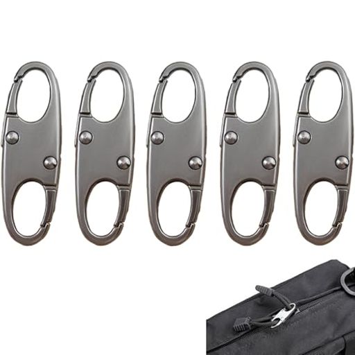【商品仕様】ジッパークリップ*5個、サイズ: 38*10mm、カラー:グレー。 【軽量かつ頑丈】 合金製でありながら軽量化を実現し、バックパックや衣類のジッパーに装着しても負担になりません。 【盗難防止】ダブルオープンデザインで、ジッパーを...