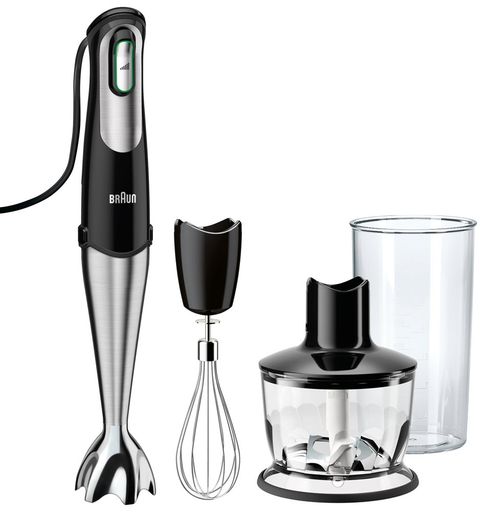 本体重量(kg):0.89 AC100V 50/70Hz 400W 1年間 セット内容・付属品:本体(モーター部分)、ブレンダーシャフト、泡立て器、チョッパー(カッター)、専用計量カップ、専用スパチュラ 素材:素材・材質:本体/PP(ポリプ...