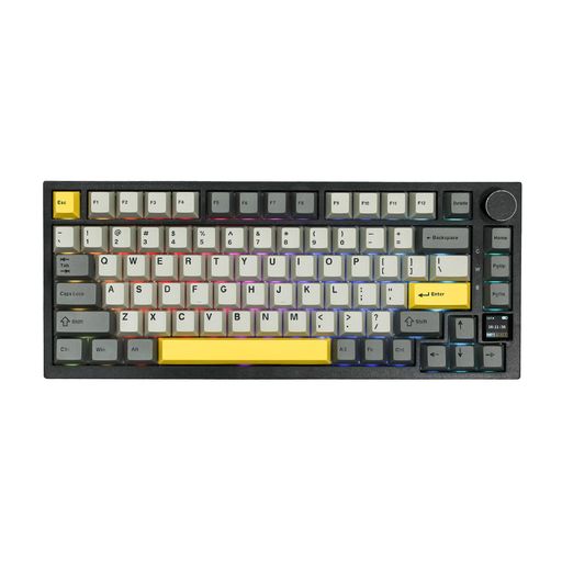 【TFTスクリーン:インタラクティブインターフェース】AK820プロメカニカルキーボードにはTFTスクリーンが搭載されており、インタラクティブインターフェースとしてリアルタイムで更新やカスタマイズが可能です。この高精細ディスプレイは、視覚効...