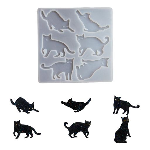 【製品仕様】シリコンモールド1個です。サイズや形の異なる6種類の猫が入っています。 【高品質】高品質のシリコン製で、柔らかく弾力性があります。耐久性があり、再利用可能。素材は柔らかく、取り外しが簡単で、掃除が簡単です。 【DIY】カラーレジ...
