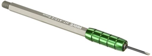 刃幅:2.0mm。 刃先形状は彫刻作業に使いやすい平刀 (両刃) ・グリップは刃幅ごとに別色のアルマイト仕上げ。 素材: 金属
