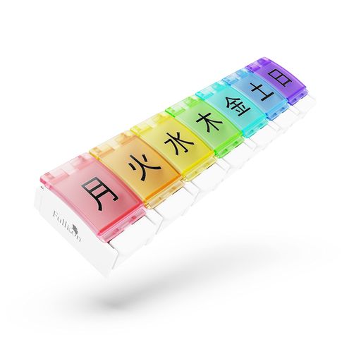 🍀【商品仕様】色:虹+白。サイズ:22.7x5.6x2.8cm。重さ:77g/個。飲む回数:1日1回。 🍀【1週間1日1回】見やすい曜日マークで、必要な薬をすぐに探し出せます。 🍀【ワンタッチ...