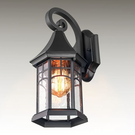 ガーデン 【サイズ】H:35センチ、W:17センチ 【室内・屋外用玄関灯】室外でも使えるポーチライトで、玄関、ガーデン、庭などピッタリ。気泡入りのガラスシェード、美しい欧米風設計。海辺のカフェを思わせるノスタルジーな空間作りにぴったりです。...