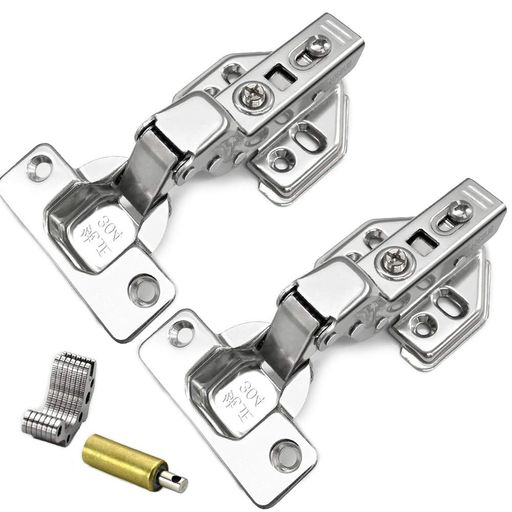 【材質】304ステンレス 【使い方】家具、クローゼット、下駄箱、システムキッチンなどに使用される蝶番 【サイズ(約)】蝶番カップ径 : 35mm、[カップ掘込深さ](最小)12mm 【優点】ステンレス製、丈夫です、さびません、油圧ソフトクロ...