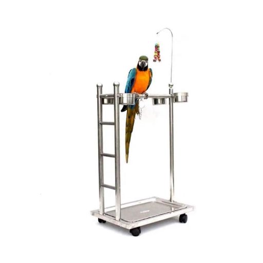 関節 【ステンレス鋼製】:頑丈なステンレス鋼製で、耐久性があり、くちばしが強いインコでも噛まれる心配がありません。 【お手入れが簡単】:取り外せるトレーとエサ入れ、床を衛生的に保ち、お手入れも簡単です。 【フックとキャスター付き】:フックに...