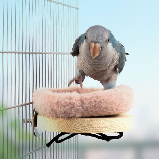 【鳥の巣の優しい素材】天然木を使用しているので愛鳥の足に優しく、かじっても大丈夫です8分音符クッションは柔らかい生地でできており、オウムは繁殖や休息のために快適に横たわることができます。あなたの鳥にとってとても良い家です。見た目も可愛いです...