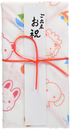 原産国:日本 サイズ:約18.5x10cm 材質:綿 短冊2枚付き(ご出産お祝・無地)