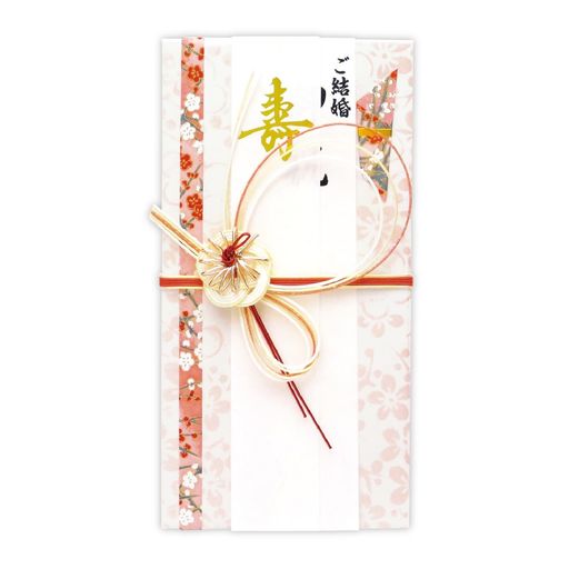 【入数】1枚入 【用途】祝用 【サイズ】本体-縦180mmx横90mm、中袋(封筒)-縦168mmx横85mm 【金額の目安】1~5万円 【短冊】金寿御結婚御祝無字