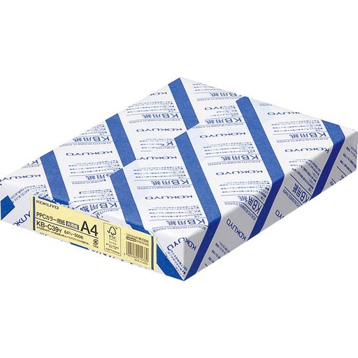【用紙寸法】297x210mm 【製品寸法】297x210mmx45mm 【サイズ】A4 【枚数】500枚 【仕様】FSC認証パルプ使用(FSCミックス) 【紙厚(坪量・厚み)】64g/m2・0.09mm