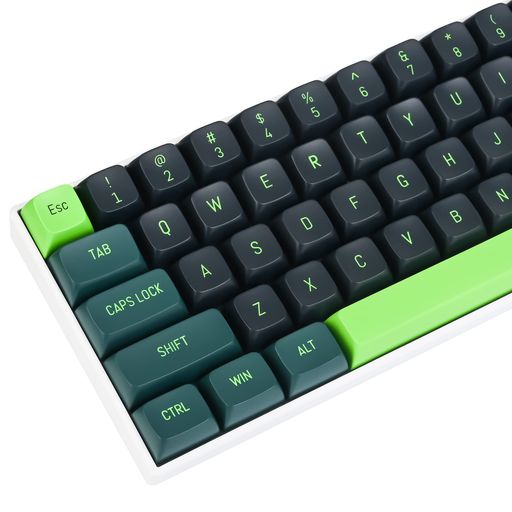 【PBT&amp;ABSの2色成型】50%のPBT&amp;ABS素材で成型されています。ダブルショットは耐久性が高くて、長い時間使用しても鮮明な印字を保って、手垢や油汚れがくっつきにくいです。 【幅広い互換性】1*160キーセットは、60...