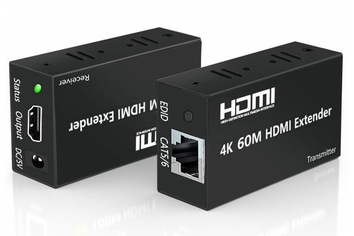 60M長距離伝送:標準的なCAT5e/CAT6LANケーブル1本で、最大60m先まで4KUltraHDの美しい映像を安定して伝送。会議室、ホームシアター、監視室など、広い空間でも本来の高画質をそのままお届けします。 4K高画質対応:標準的な...