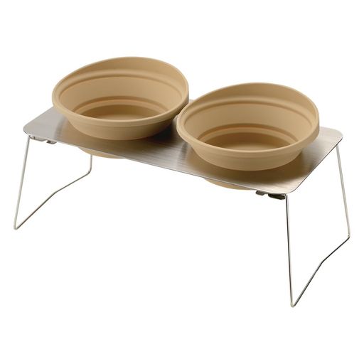 折りたためて持ち運びしやすい食器台