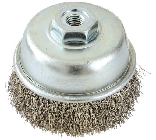 サイズ:直径75mmxM10 線径:0.3mm 用途:サビ・ペンキ落とし・バリ取りなどに 仕様:フランジロック式