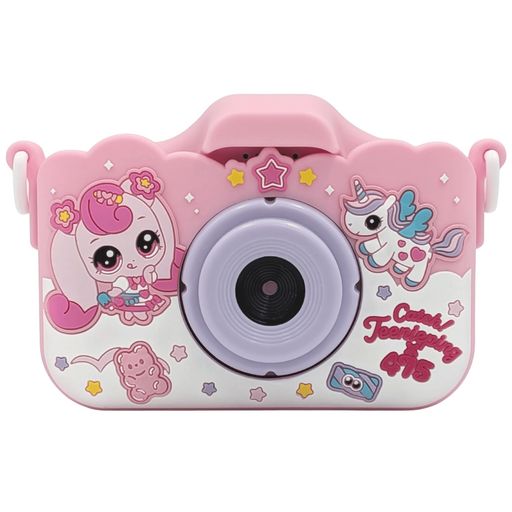 子供用 デザイン性: ティニピンとしなこのコラボレーションによる可愛らしいピンク色のカメラで、キャラクターデザインが特徴的 写真性能: 有効画素数200万画素、写真最大30枚本体保存(SDカードなしの場合) ビデオフォーマット: AVIフォ...