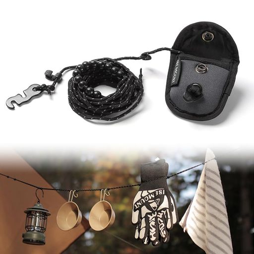 【商品サイズと適応性】このポータブル洗濯ロープは、長さ300cm、太さ2.5mmの設計で、様々なシーンに合わせて調整可能です。軽量で持ち運びやすく、旅行やキャンプでの衣類やタオルの乾燥に最適です。幅広い使用シーンに対応できるため、屋外活動だ...