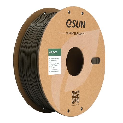 【炭素繊維強化PLA】:eSUNePLA-CFフィラメントは、強度と弾性率を向上させるために炭素繊維を添加しています。PLAをベースに、有機浸透処理された短繊維の炭素繊維を添加することで、より優れた性能と高い曲げ弾性率を提供します 【光沢の...