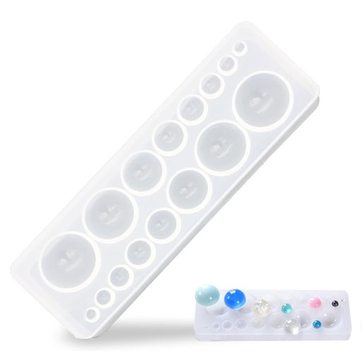 【製品紹介】シリコン型、サイズ長さ約13.5cm、幅約4.5cm、丸穴サイズ約4mm、6mm、8mm、12mm、16mm、20mm、22mm、合計16穴 【取り外しが簡単】シリコーンの質感、滑らかな鏡面で取り外しが簡単。耐久性があり、こびり...
