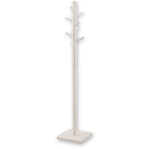 [サイズ]本体:幅30x奥行30x高さ160cm/支柱の太さ:直径約4cm/フック長さ:約9cm [材質]本体:天然木、塗装 [仕様]フック8本/耐荷重:フック一個あたり2kg/全体で16kgまで カラー:ホワイトウォッシュ/重量:約4kg...