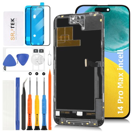 🎨【同様のノッチサイズ+センサーケーブル付属】: For iPhone 14 Pro Max 6.7インチ incell 交換修理用液晶パネルセット。SIMフリㄧ、SoftBank、au、docomo、楽天モバイル。/A28...