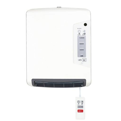 定格電圧:AC100V 定格周波数:50/60Hz 消費電力:1200W/1150W 安全装置:温度過昇防止装置、傾斜スイッチ、切替防止機能(3時間自動オフ) 製品寸法:W275xD130xH360mm 製品質量:2.1kg(壁掛け金具を含...