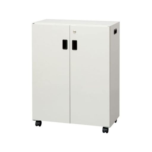 メーカー型番:ND-S723N 本体寸法:W600xD300xH800mm 本体重量:11.5kg 材質:本体・棚板/スチール・粉体焼付塗装、取手/スチロール、キャスター/ナイロン 付属品:ブックエンドx2本 A4サイズのファイルや書類の収...