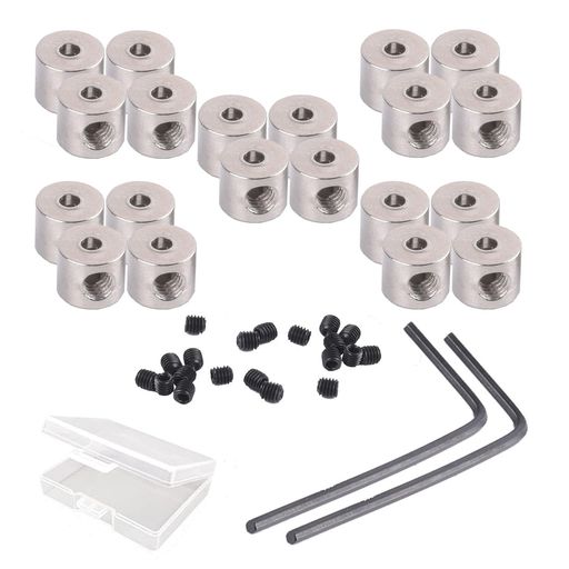 【サイズ】ネジ付きクリップ:6x5.5ミリメートル、ネジ:3x3ミリメートル、カラー:シルバー、仕上げ:電気メッキ、耐摩耗性と防錆性に優れたニッケルメッキを採用。 【取り付け簡単】六角レンチを使用して黒いネジを留め具の側面の穴に半分差し込み...